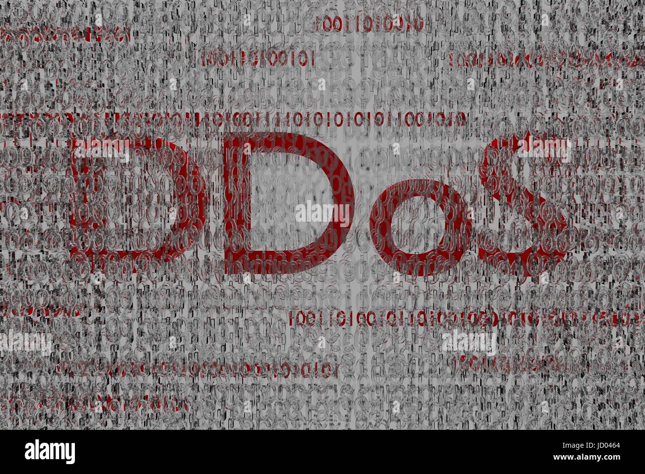 ddos attack in binary cloud 3d render Stock Photo - Alamy