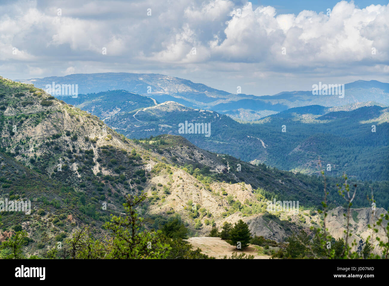 Mountain views, Geopark Area, Troodos Mountains, Limassol district ...