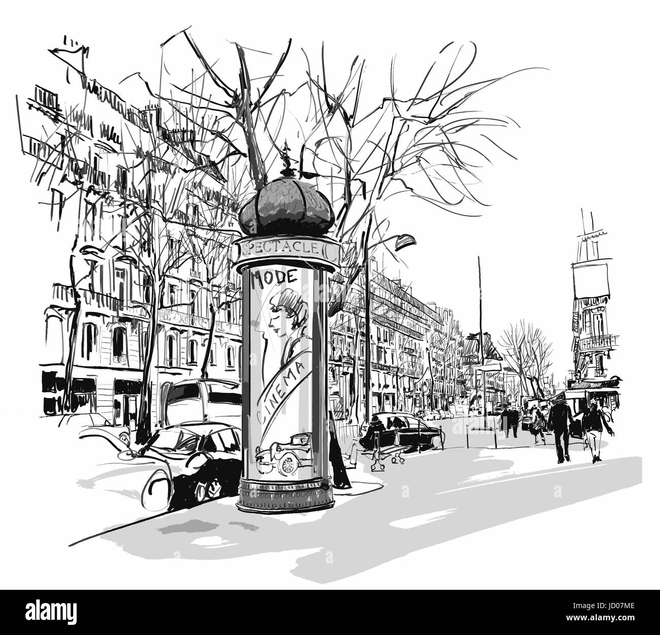 Boulevard france Stock Vector Images - Alamy