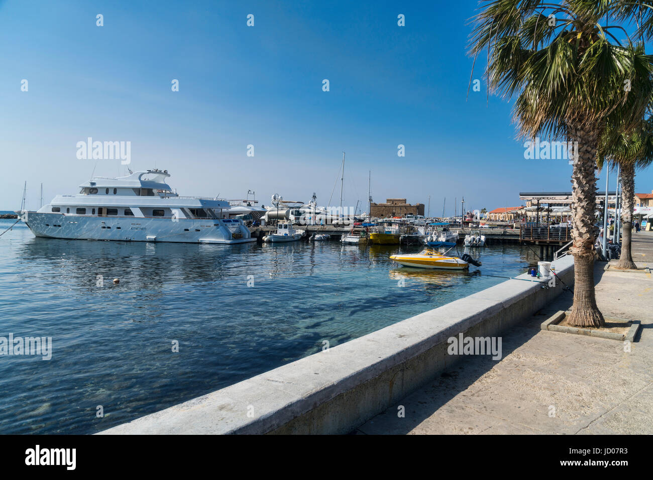 Paphos harbour, tourist area, sea front, Cyprus Stock Photo - Alamy
