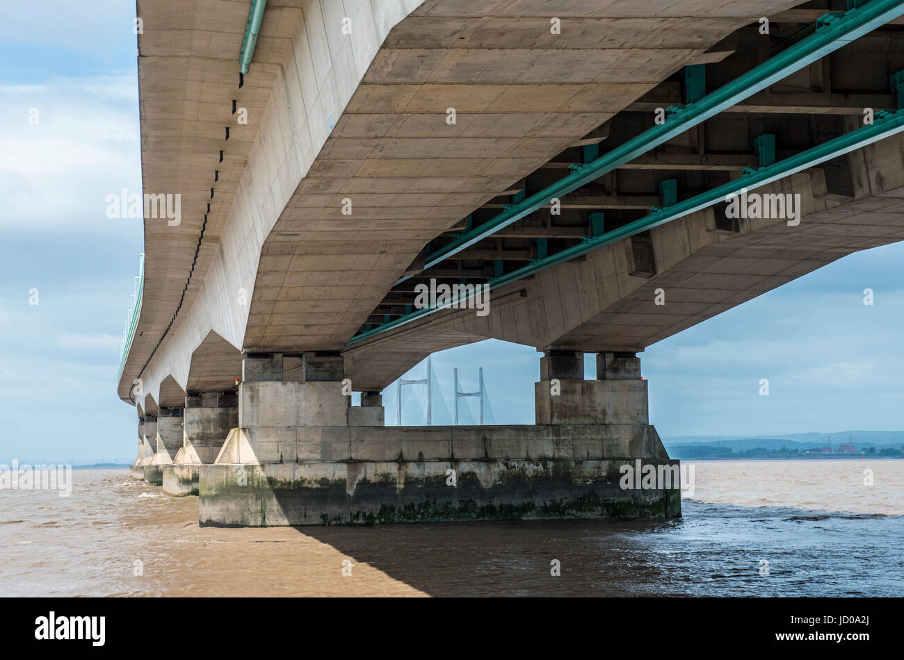The Second Severn Crossing photographed from underneath Stock Photo - Alamy