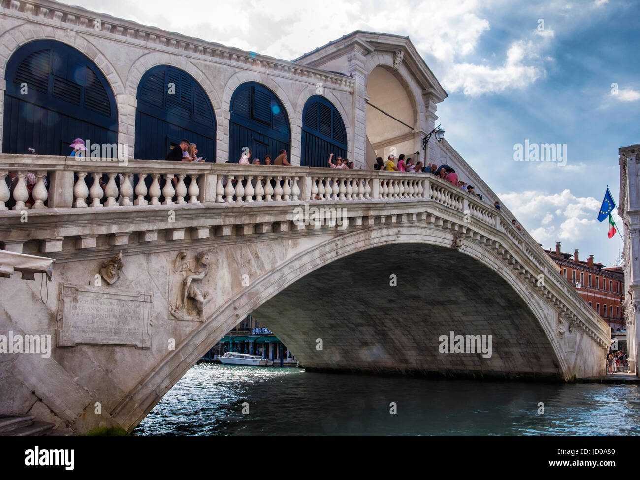 Italy, Venice, San Marco.Rialto bridge, oldest of 4 bridges across ...