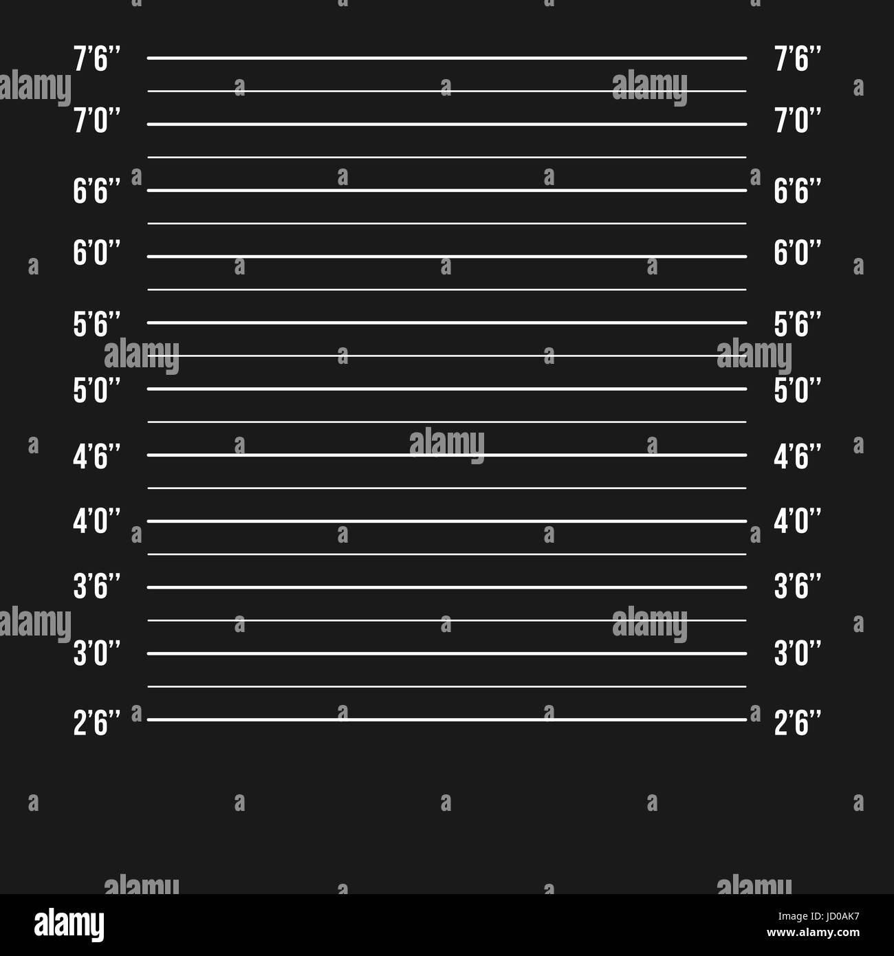 Police Wall Lineup Metrical Imperial. Prison Background Template ...