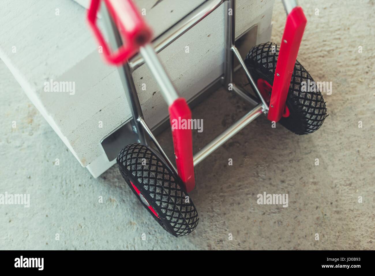 Construction Materials Moving Cart Closeup Stock Photo - Alamy