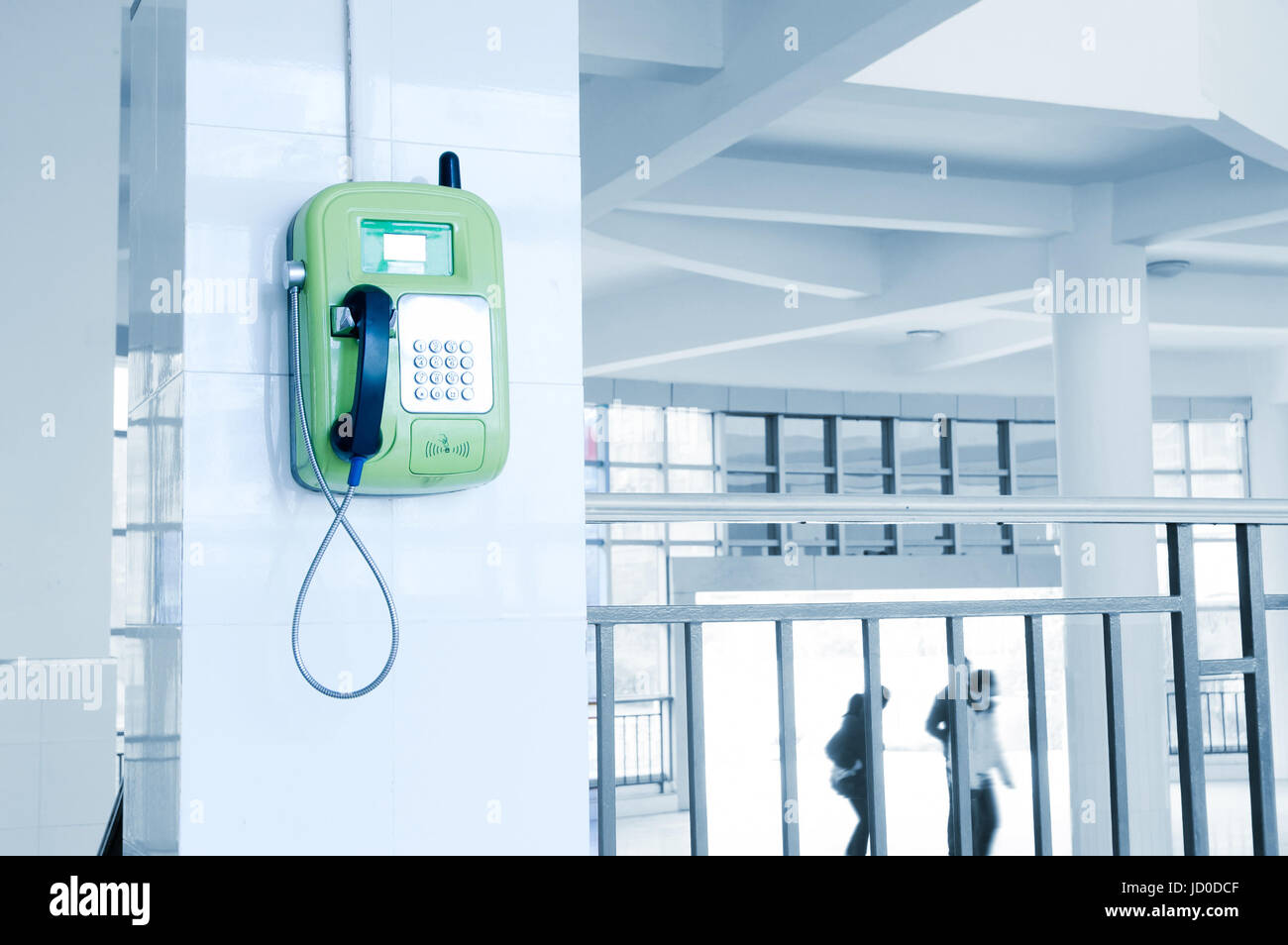 Phone on the wall (School Hall Stock Photo - Alamy