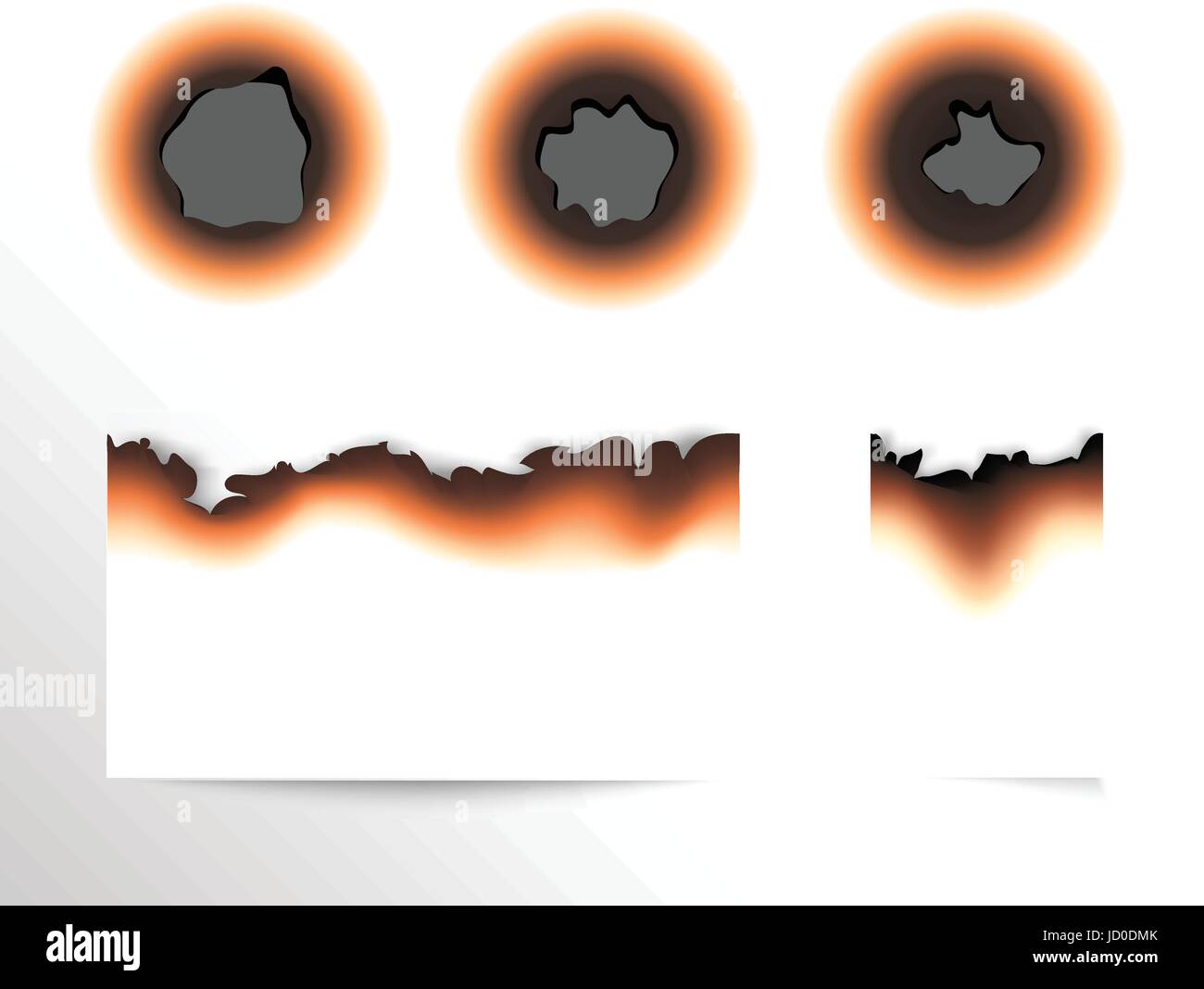 Burnt paper hole charred Stock Vector Images - Alamy