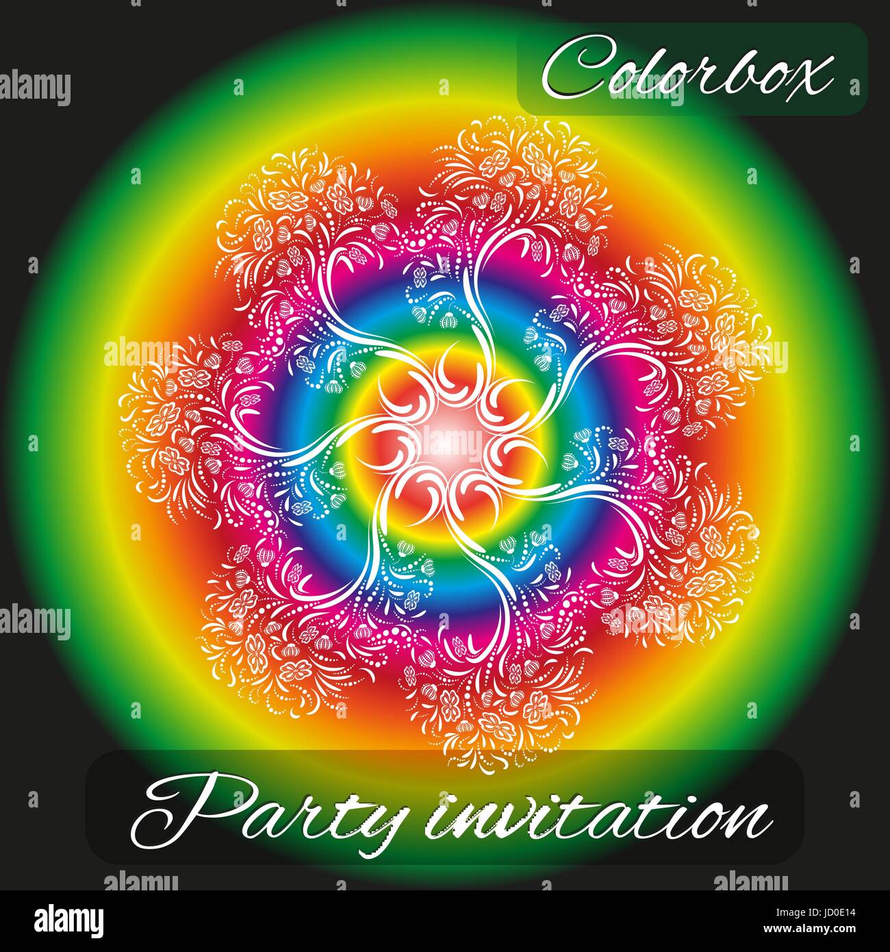 Circular pattern on the background with a rainbow Stock Vector Image ...