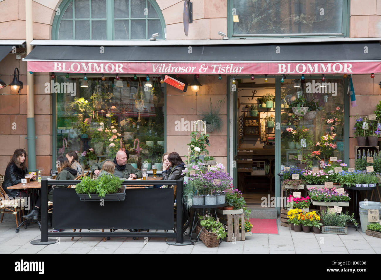 Blommor Cafe, Bar and Florist, Mariatorget Square, Sodermalm, Stockholm ...