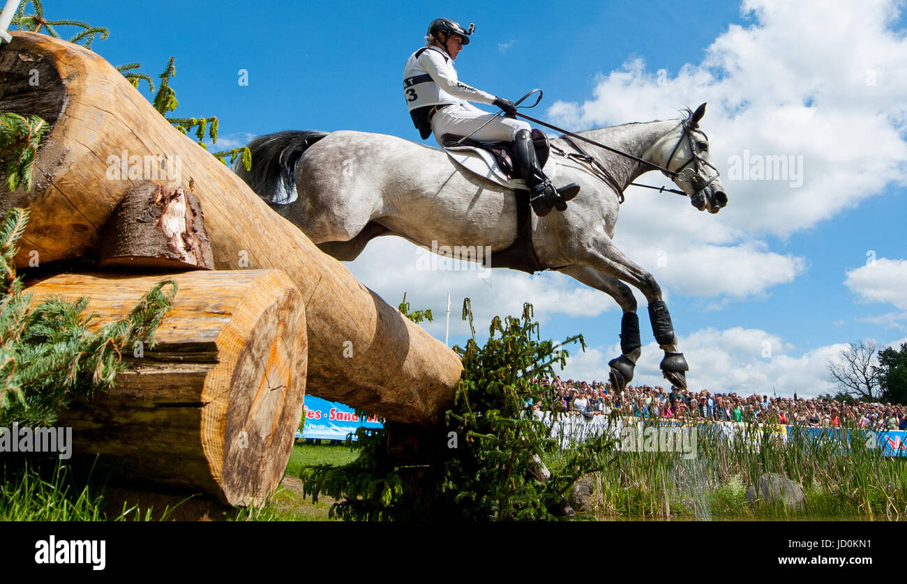 Luhmuehlen, Germany. 17th June, 2017. German eventing rider Ingrid ...