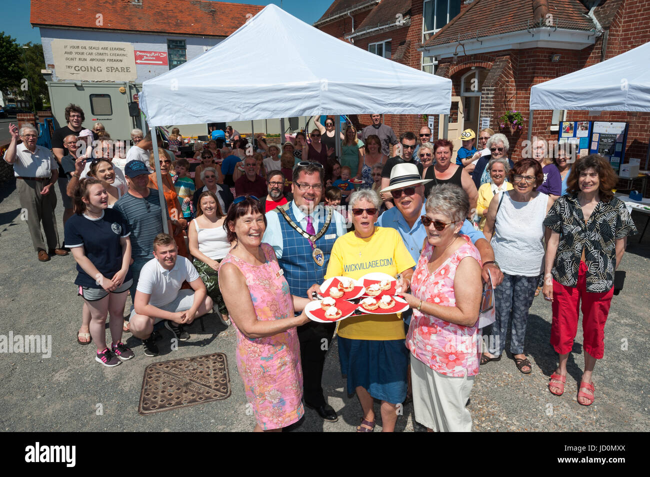 The mayor of Littlehampton and members of the local Wick Village ...