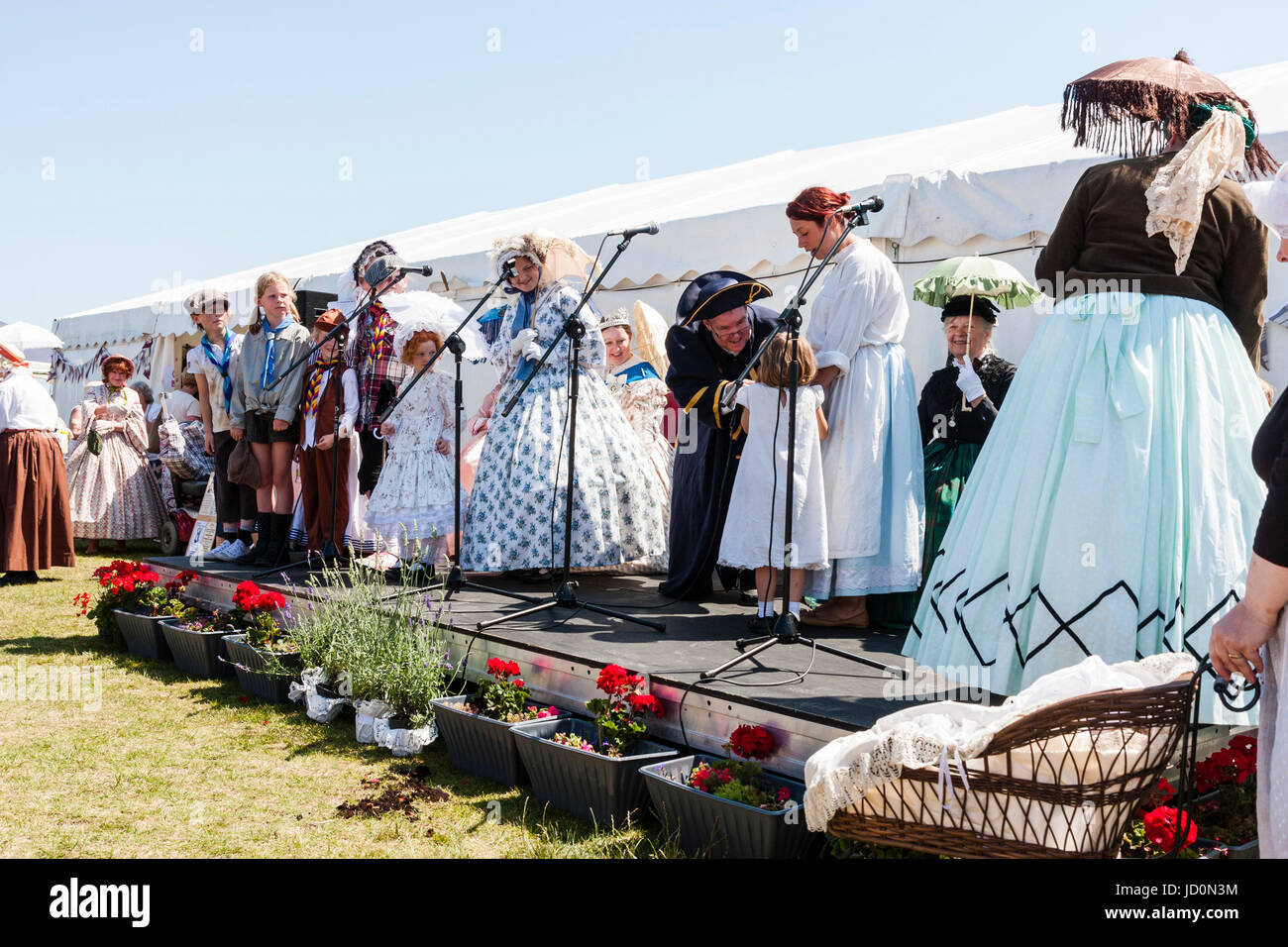 Re-enactment event, Broadstairs Dickens week. People dressed up in ...