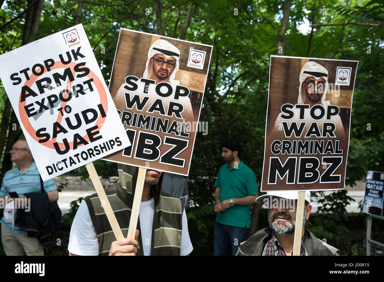 Protest outside uae embassy hi-res stock photography and images - Alamy
