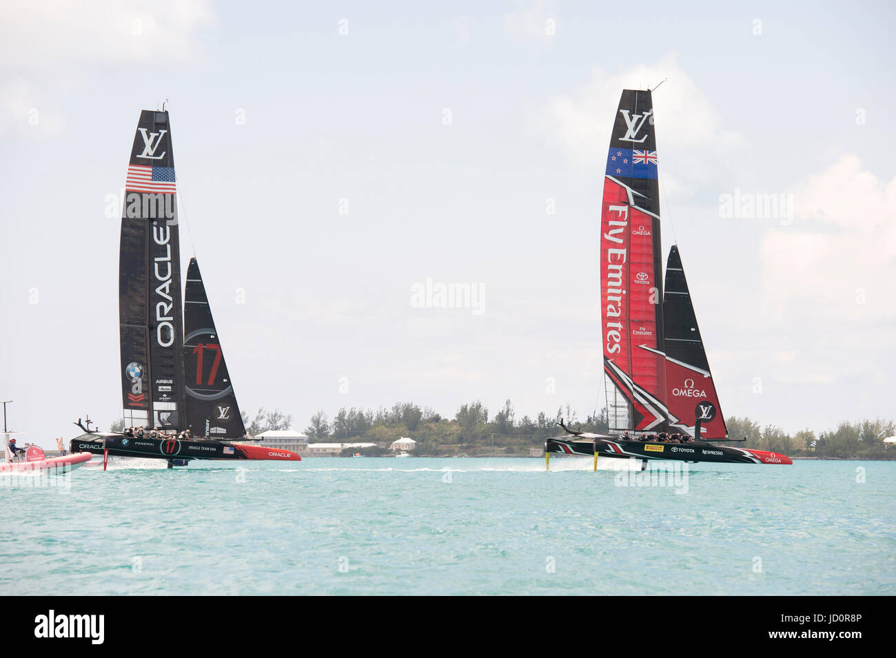 The Great Sound, Bermuda, 17th June Emirates Team New Zealand wins the ...