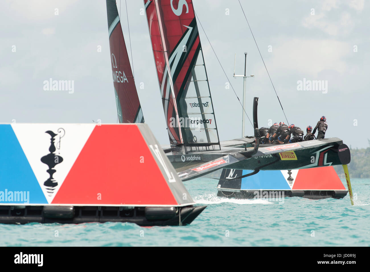 The Great Sound, Bermuda, 17th June Emirates Team New Zealand cross the ...