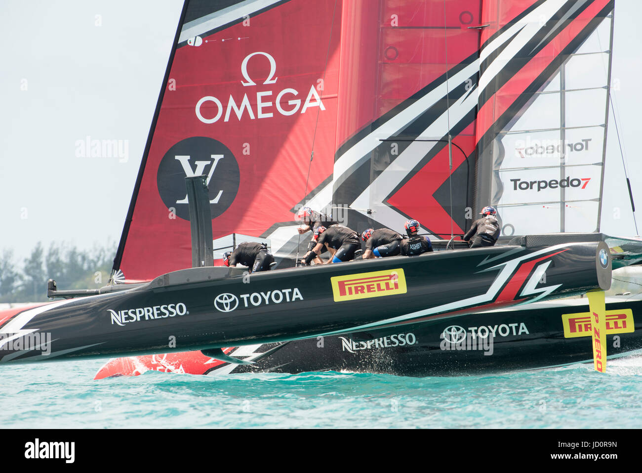 The Great Sound, Bermuda, 17th June Emirates Team New Zealand storm ...