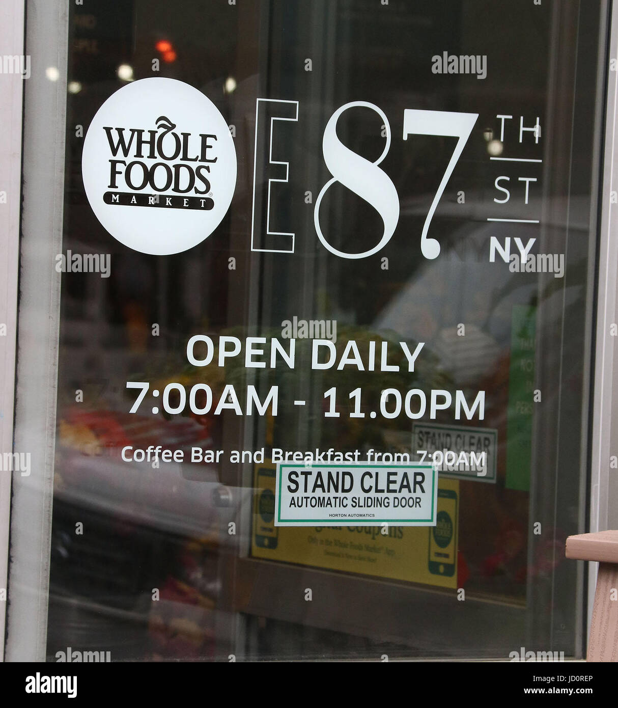 New York, New York, USA. 16th June, 2017. A view of Whole Foods sign ...