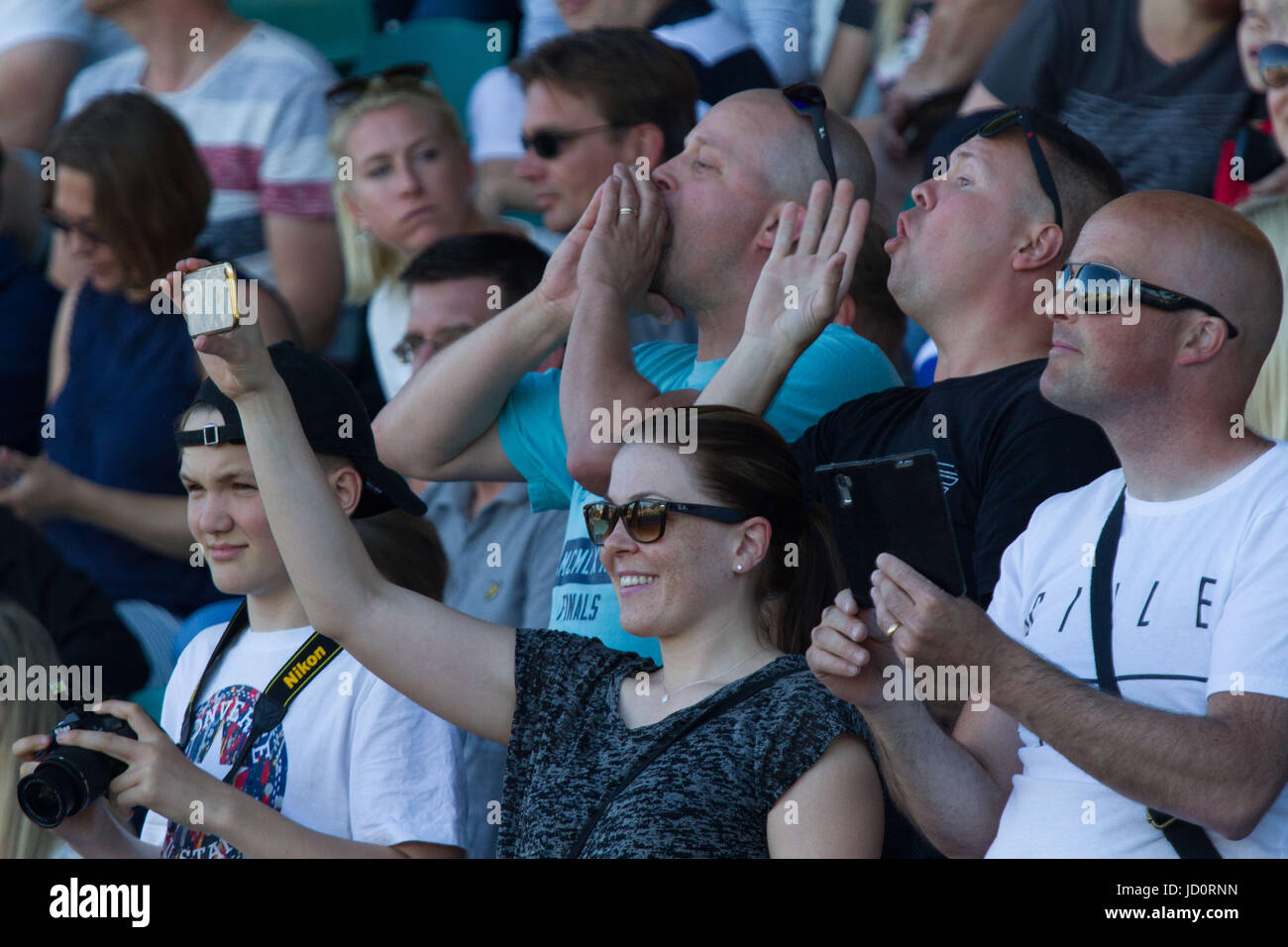 Mariehamn, Åland Islands, Finland, 17 June 2017 The crowd at the ...