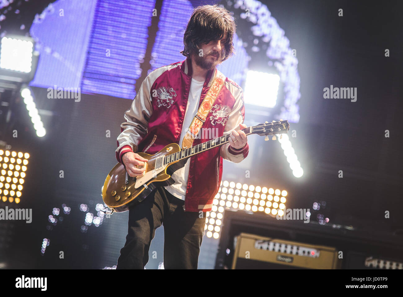 London, UK. 17th June, 2017. John Squire of The Stone Roses performing ...