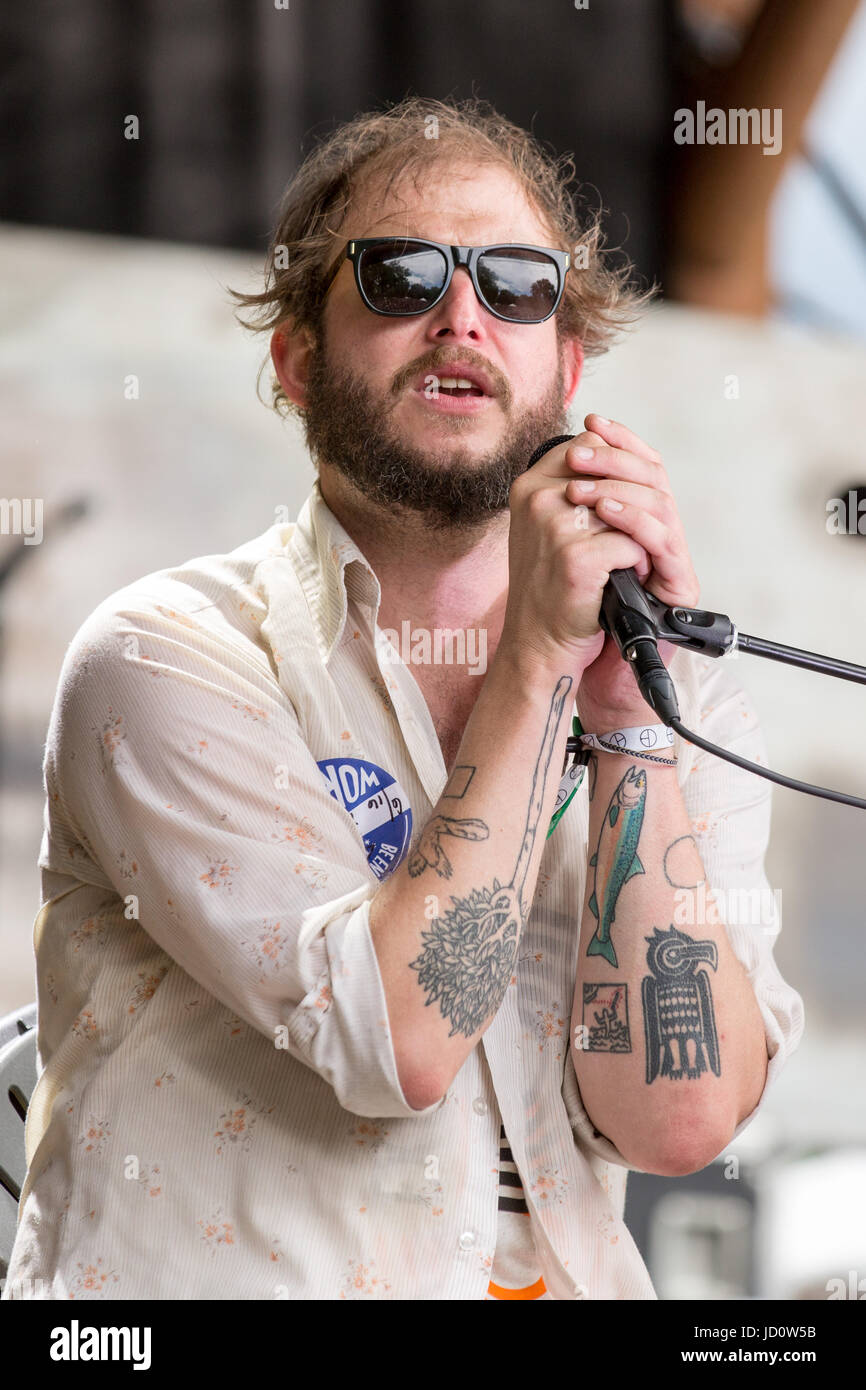 Eau Claire, Wisconsin, USA. 17th June, 2017. JUSTIN VERNON of Big Red ...