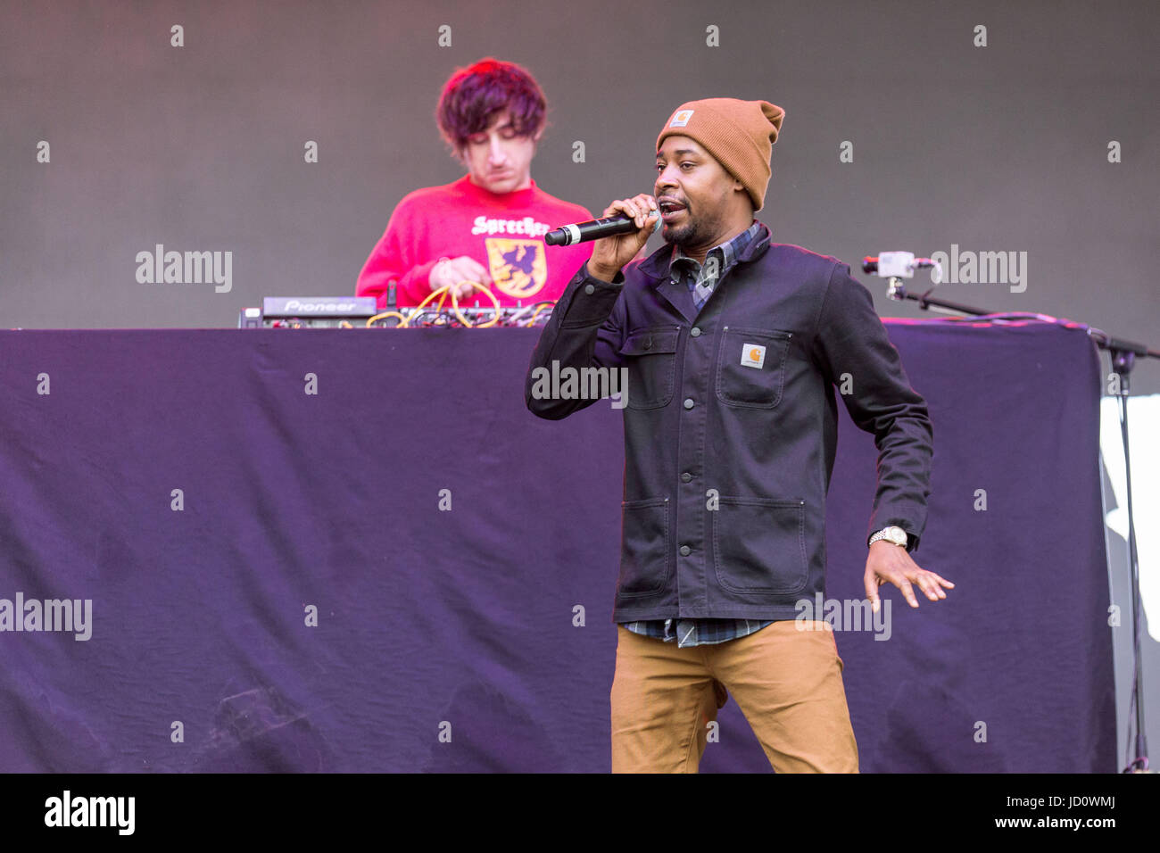 Eau Claire, Wisconsin, USA. 17th June, 2017. Rapper DANNY BROWN (DANIEL ...