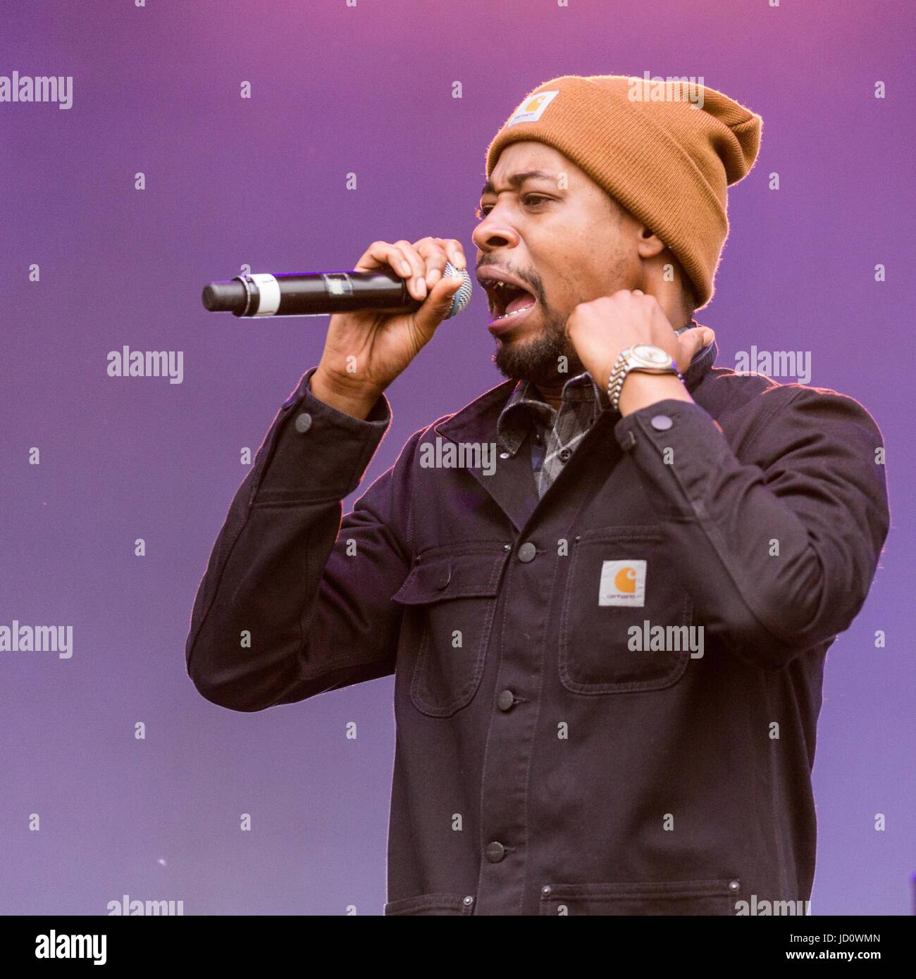 Eau Claire, Wisconsin, USA. 17th June, 2017. Rapper DANNY BROWN (DANIEL ...