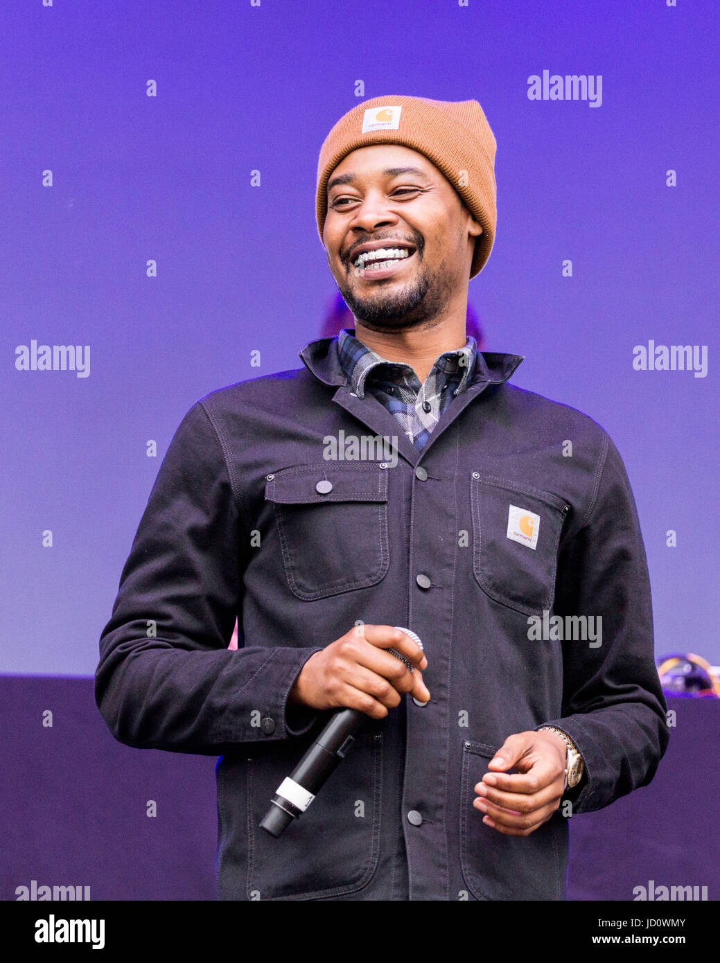 Eau Claire, Wisconsin, USA. 17th June, 2017. Rapper DANNY BROWN (DANIEL ...