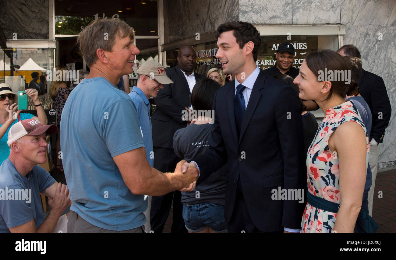 Marietta, Georgia, USA. 17th June, 2017. JON OSSOFF, the Democratic ...