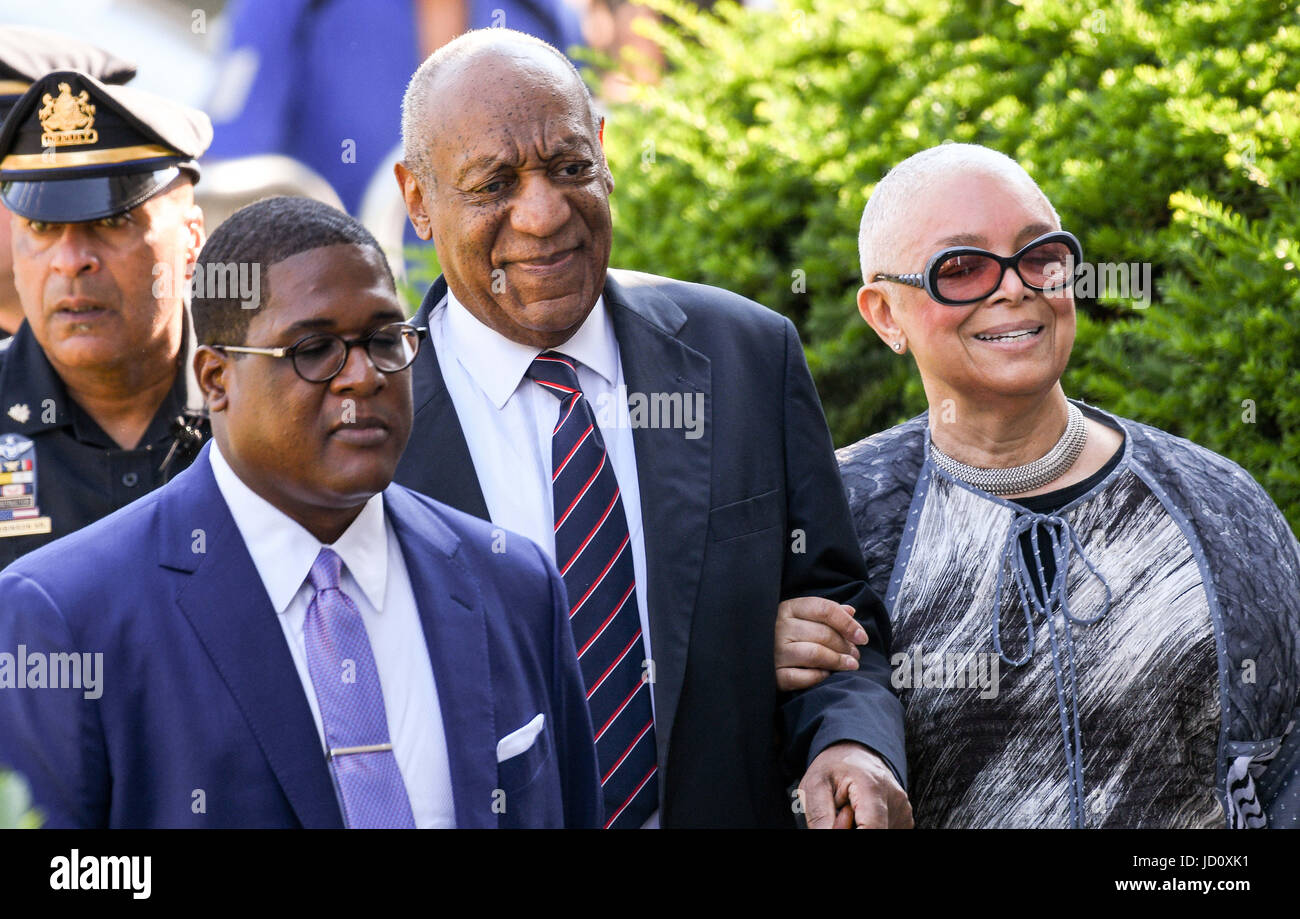 Norristown, Pennsylvania, USA. 12th June, 2017. BILL COSBY, walks up to ...