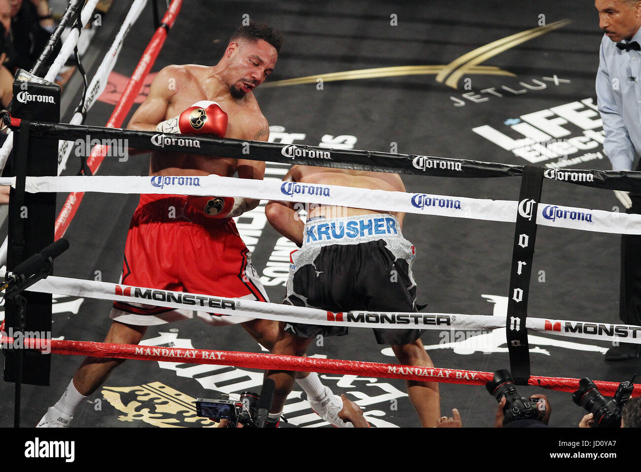 Las Vegas, Nevada, USA. 17th June, 2017. WBA, WBC and IBF Light Heavyweight Boxing Champion ...