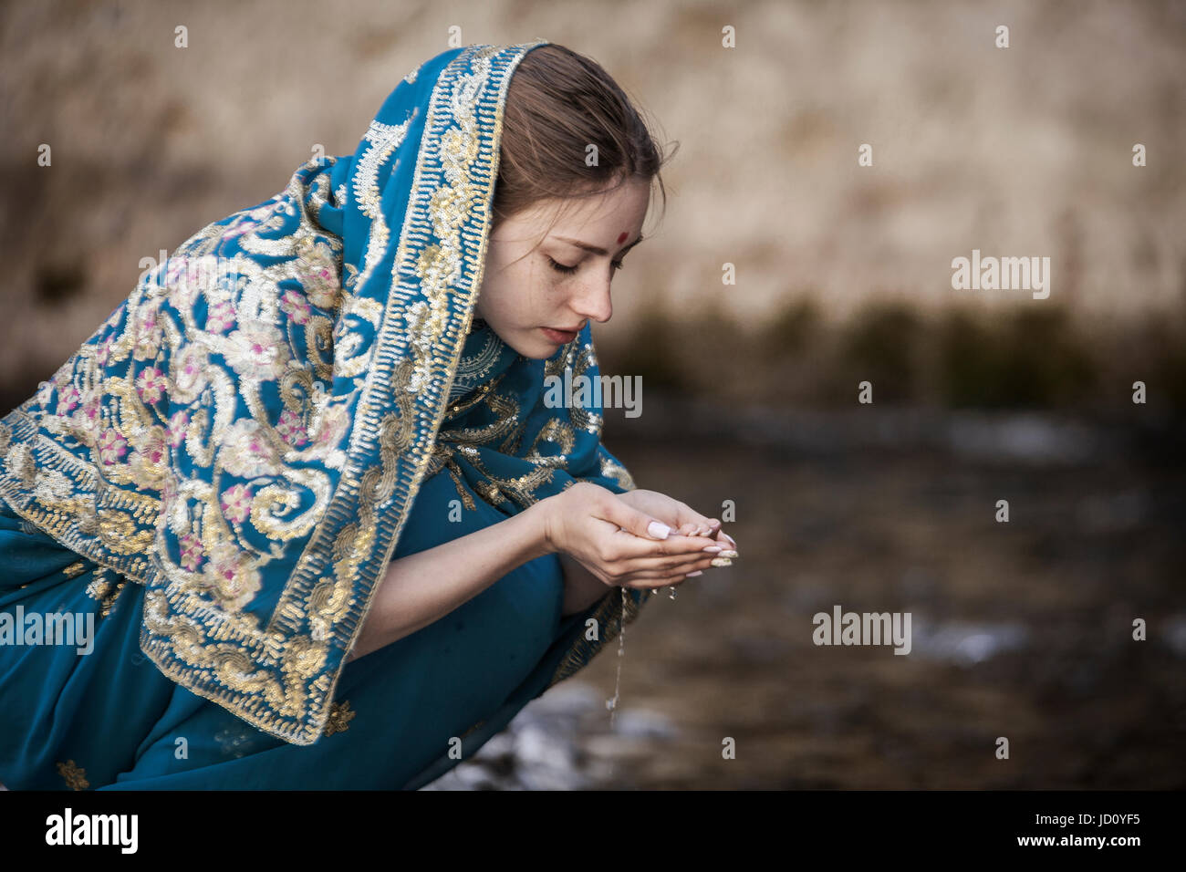 Indian Girl Sari High Resolution Stock Photography and Images - Alamy