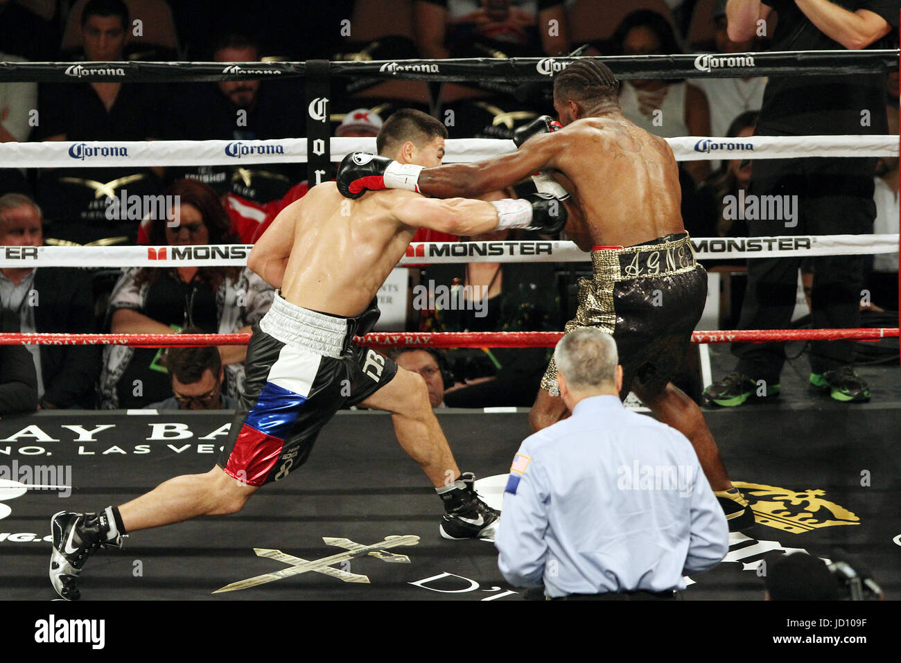 Las Vegas, Nevada, USA. 18th June, 2017. Boxer Dmitry Bivol stops ...
