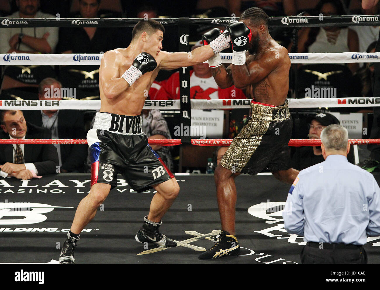 Las Vegas, Nevada, USA. 18th June, 2017. Boxer Dmitry Bivol stops ...
