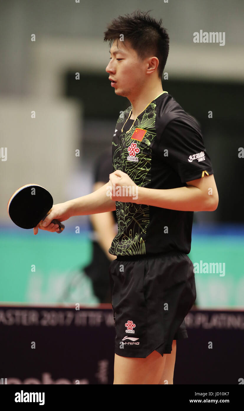 Tokyo, Japan. 18th June, 2017. Chinese table tennis player Ma Long ...