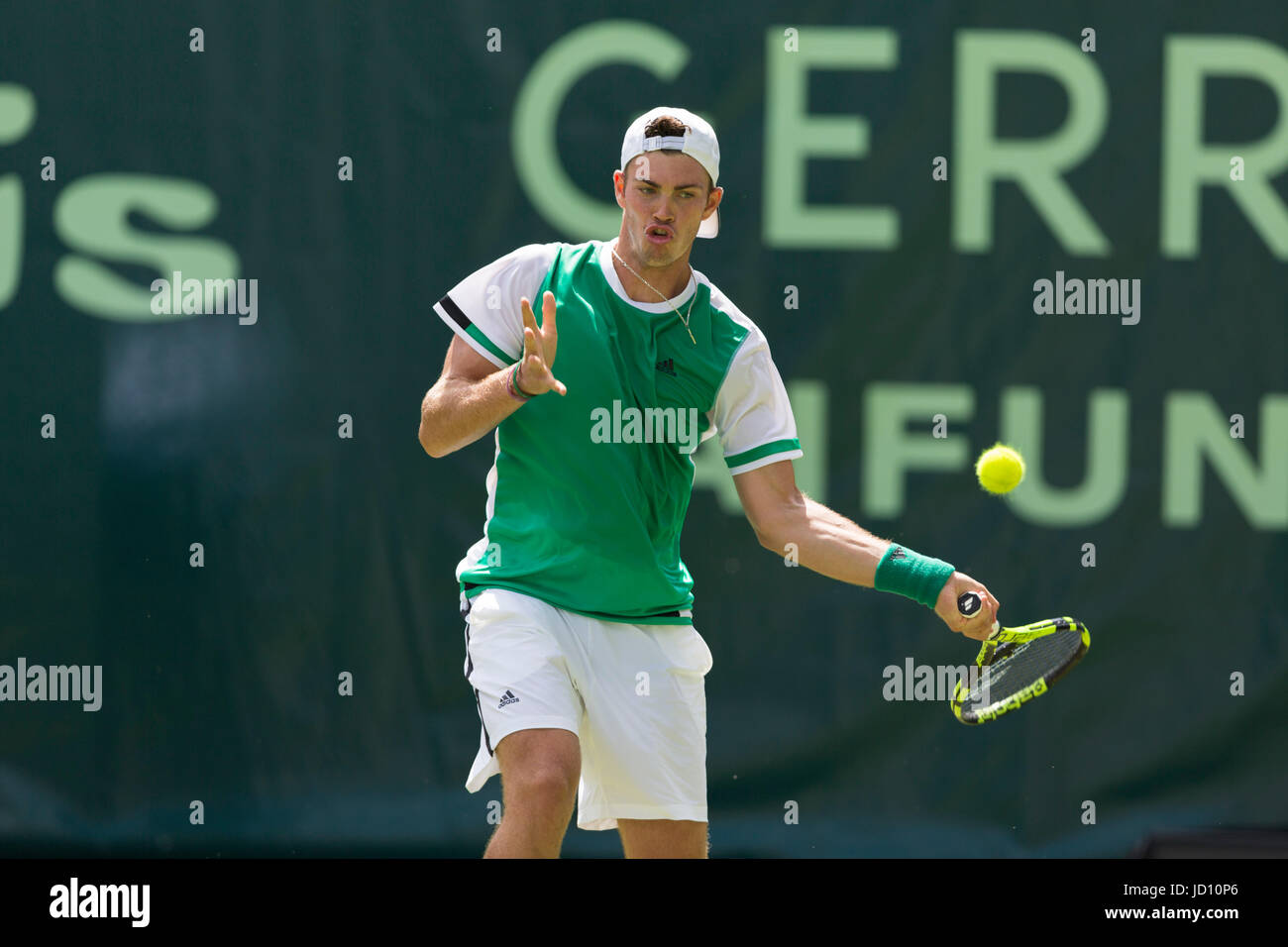 ATP tennis player Maximilian Marterer in action in the qualifying ...