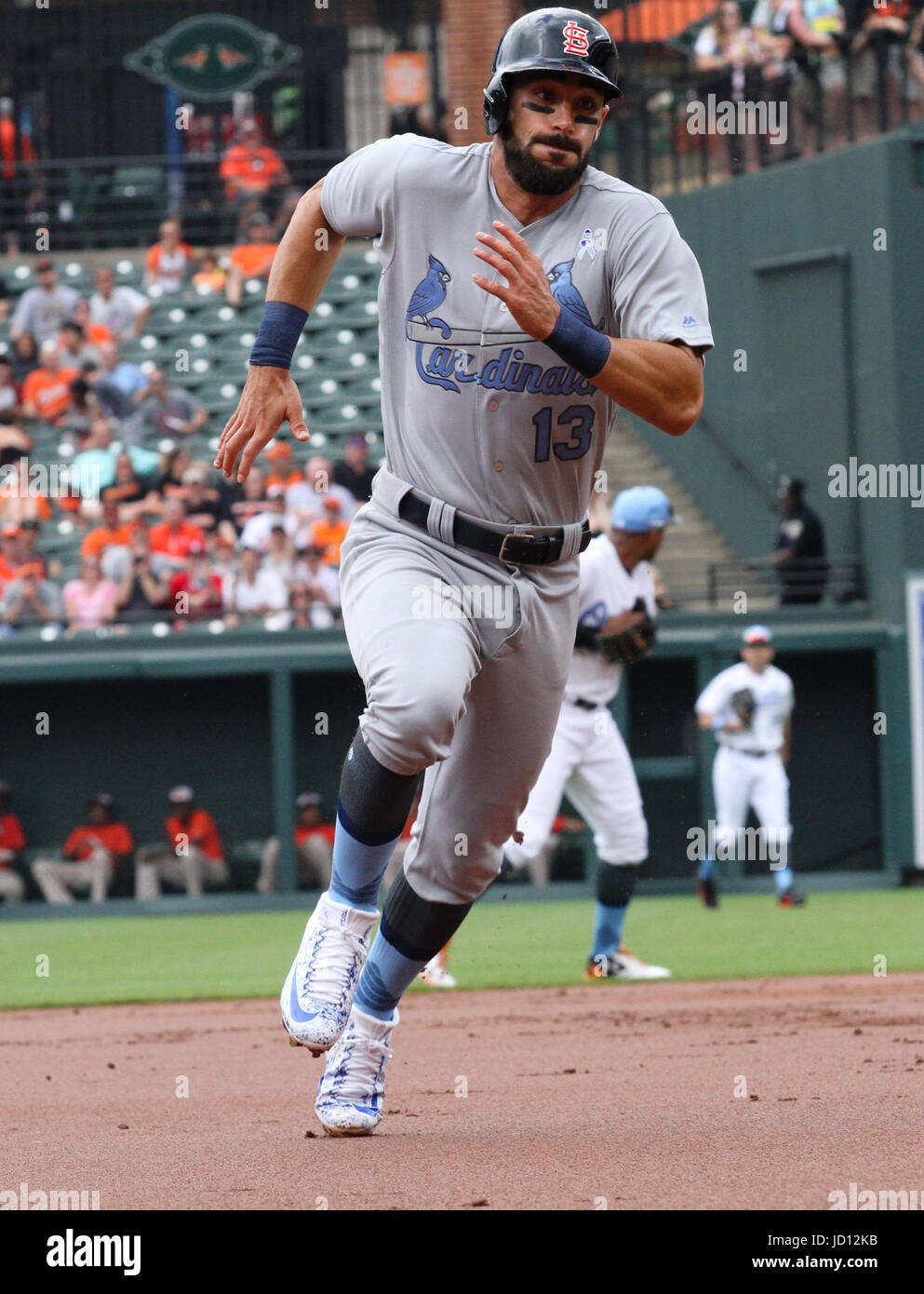 Baltimore, MD, USA. 17th June, 2017. St. Louis Cardinals first baseman ...