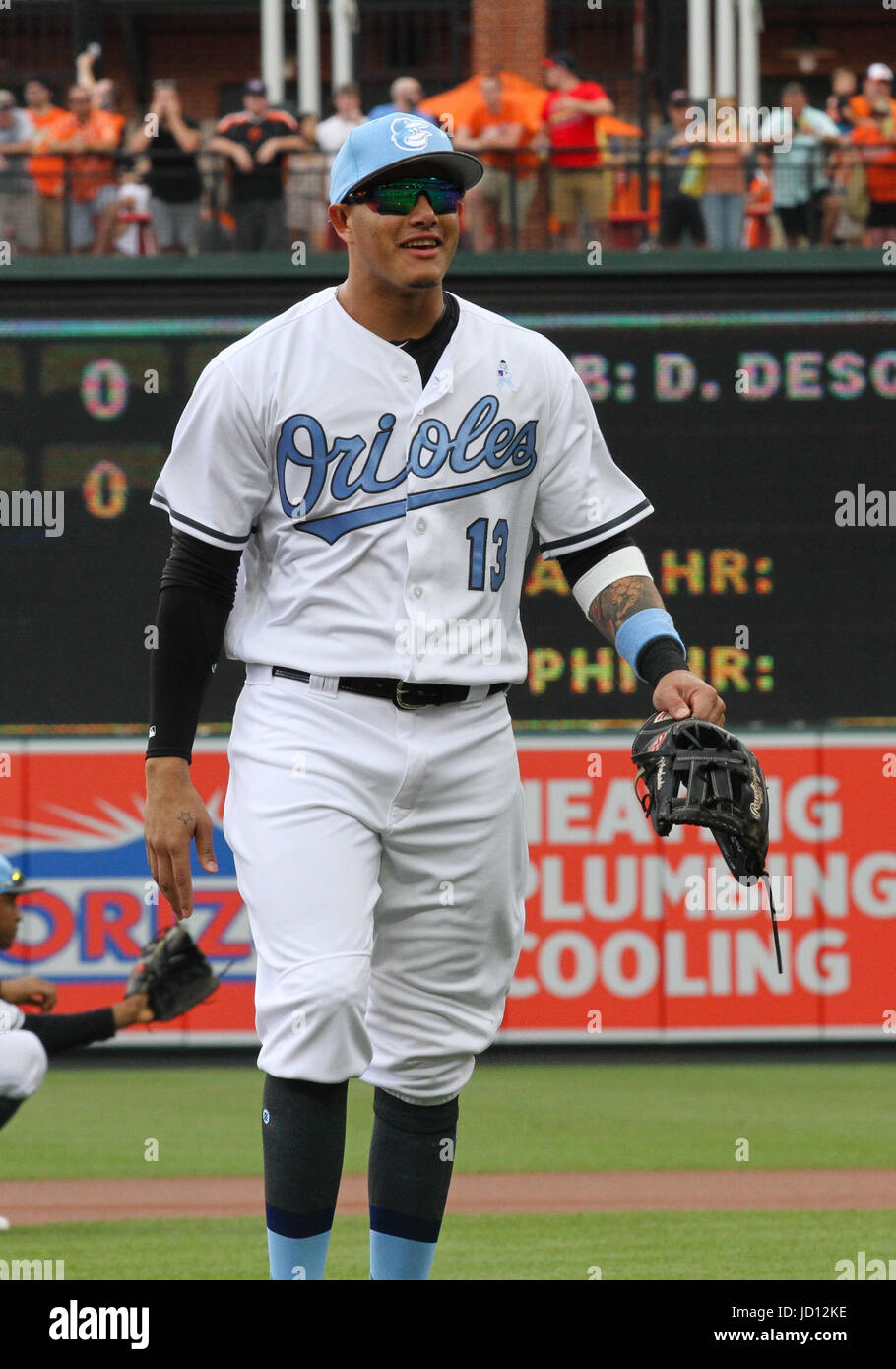 Baltimore, MD, USA. 17th June, 2017. Baltimore Orioles third baseman ...