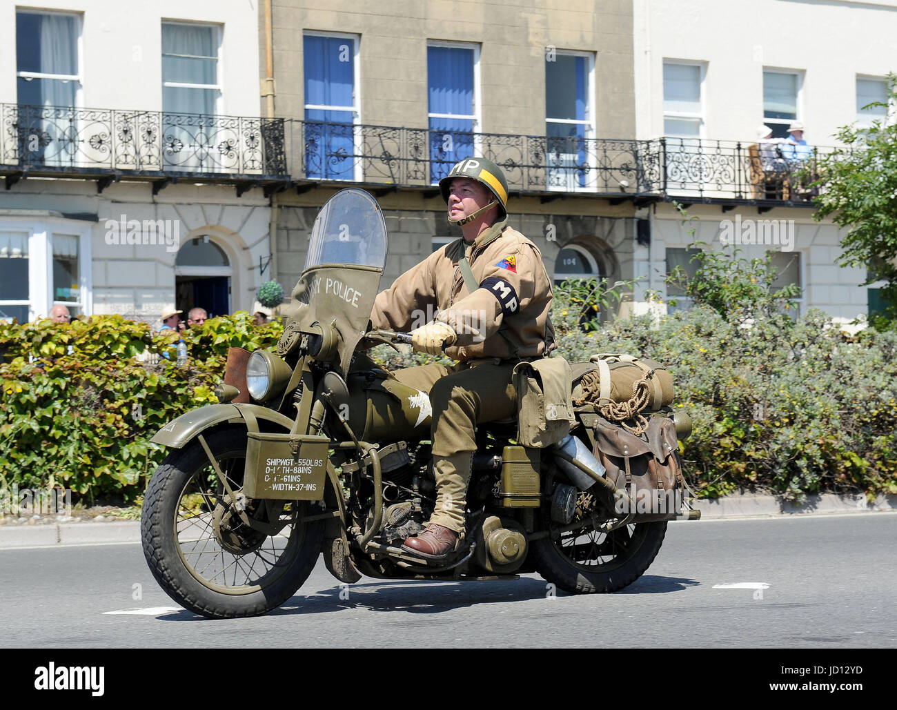 Weymouth, Dorset, UK. 18th June, 2017. Warrtime vintage motorcycle ...
