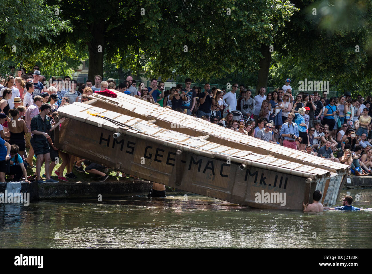 Cambridge, UK. 18th, June, 2017. Every year during May week the Granta ...