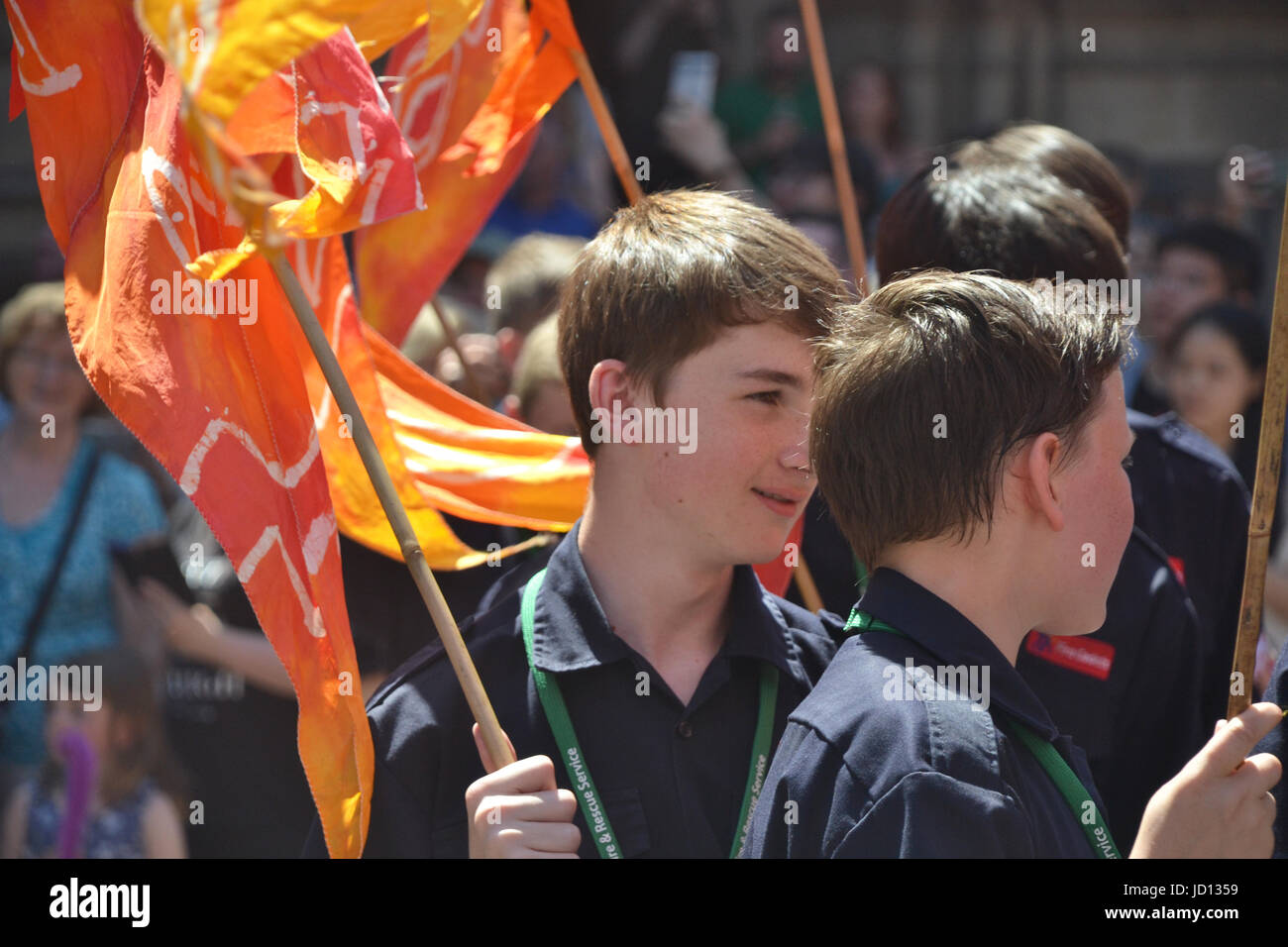 Manchester, UK. 18th June, 2017. A city smiling more than ever. Crowds ...