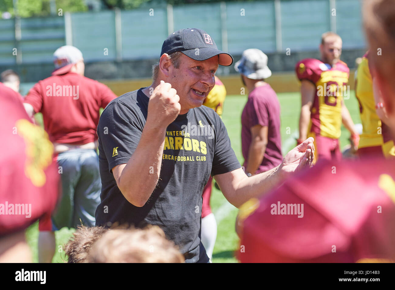 Chur, Switzerland. 18th June, 2017. Warriors defensive coordinator ...