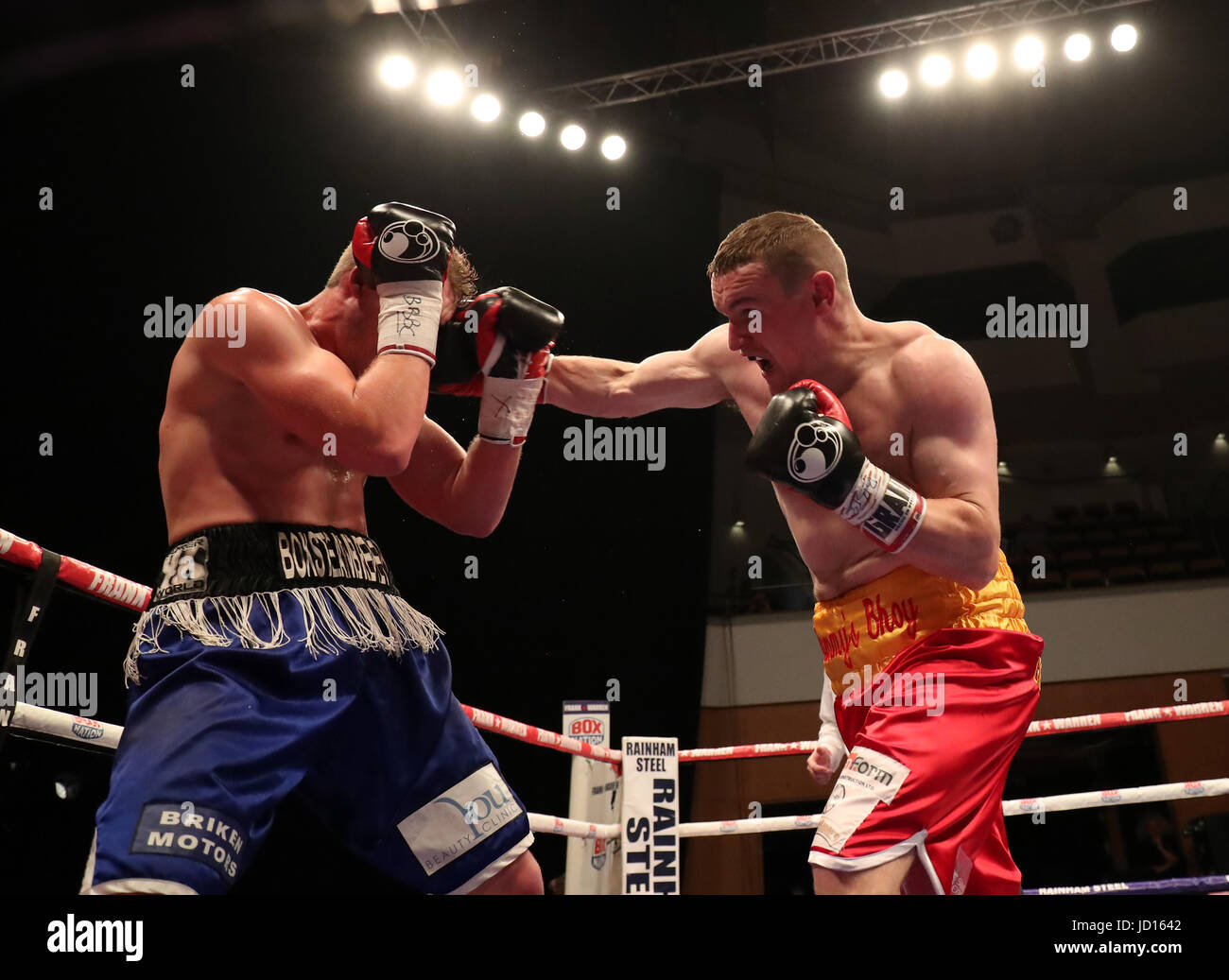 Sean McGlinchey (right) against Dan Blackwell at Waterfront Hall ...