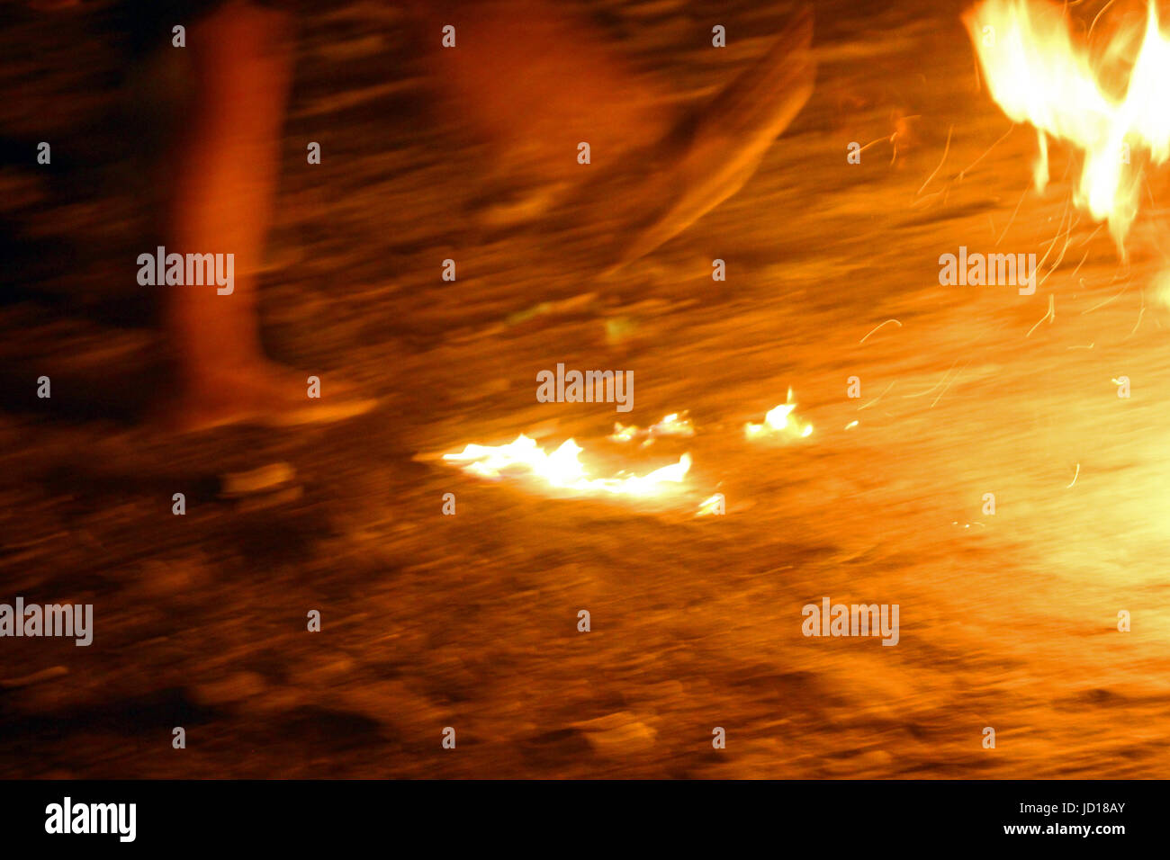 Surabaya, Indonesia. 17th June, 2017. Sepak bola api, or the fireball ...