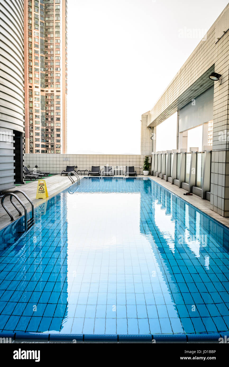 rooftop swimming pool of hotel condominium apartment Stock Photo - Alamy