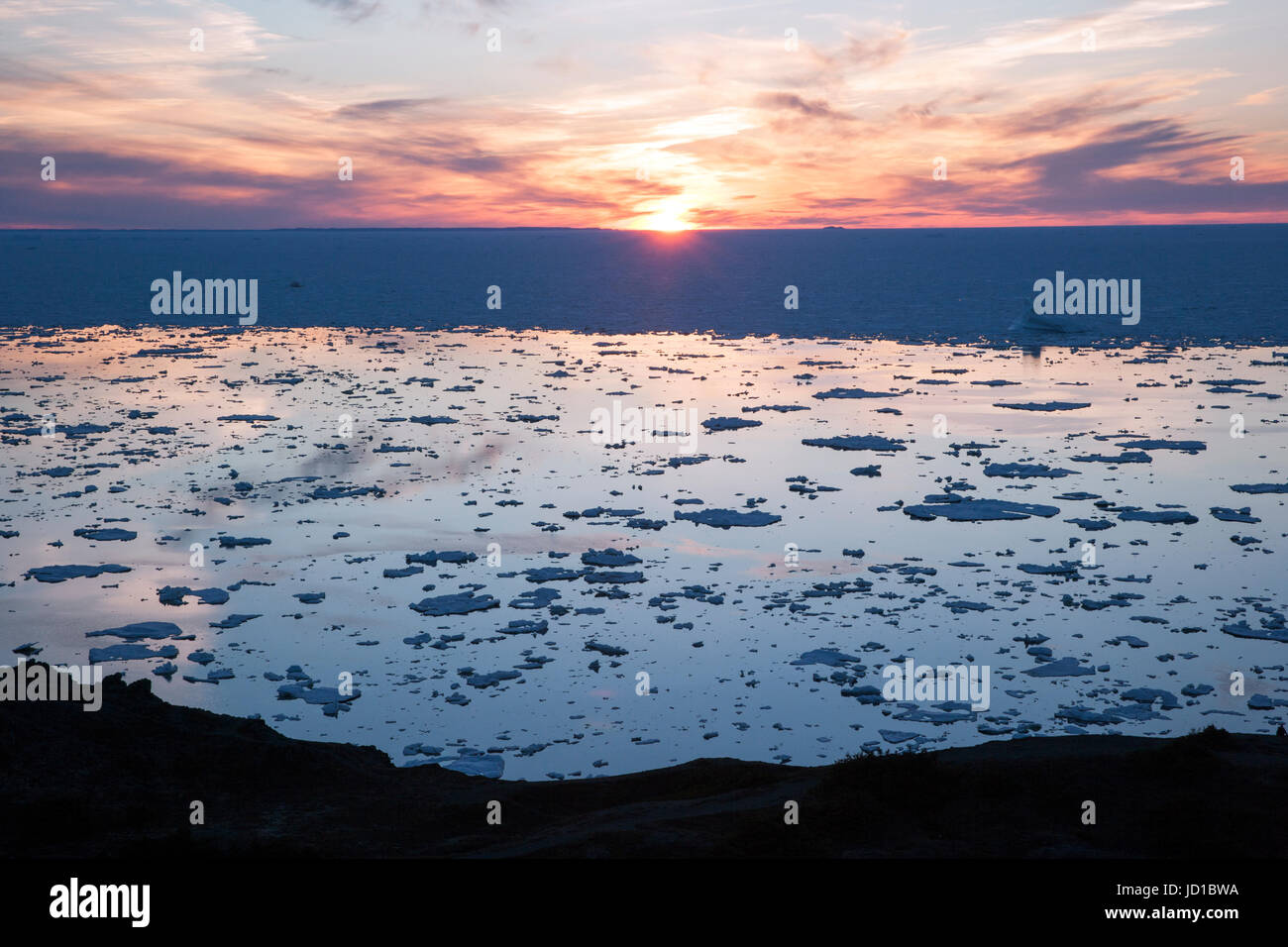 Sunset in Crow Head, Twillingate, Newfoundland, Canada Stock Photo - Alamy