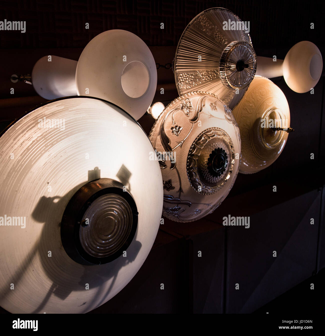 a series of light fixtures form an abstract artistic scene Stock Photo ...