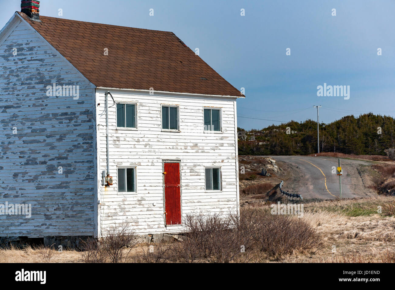 House in the town of Elliston, near Bonavista, Newfoundland, Canada ...