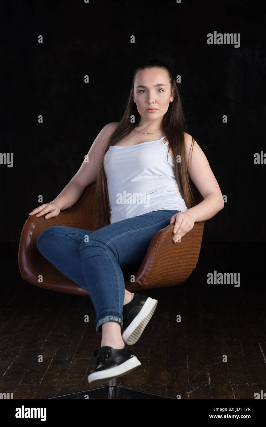 Magnetic, beautiful curvy, busty energetic female model with positively ...