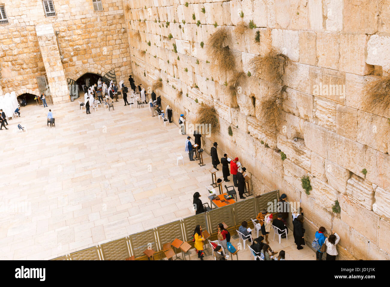 Jerusalem, Israel-March 14, 2017: The Western Wall is the holiest place ...