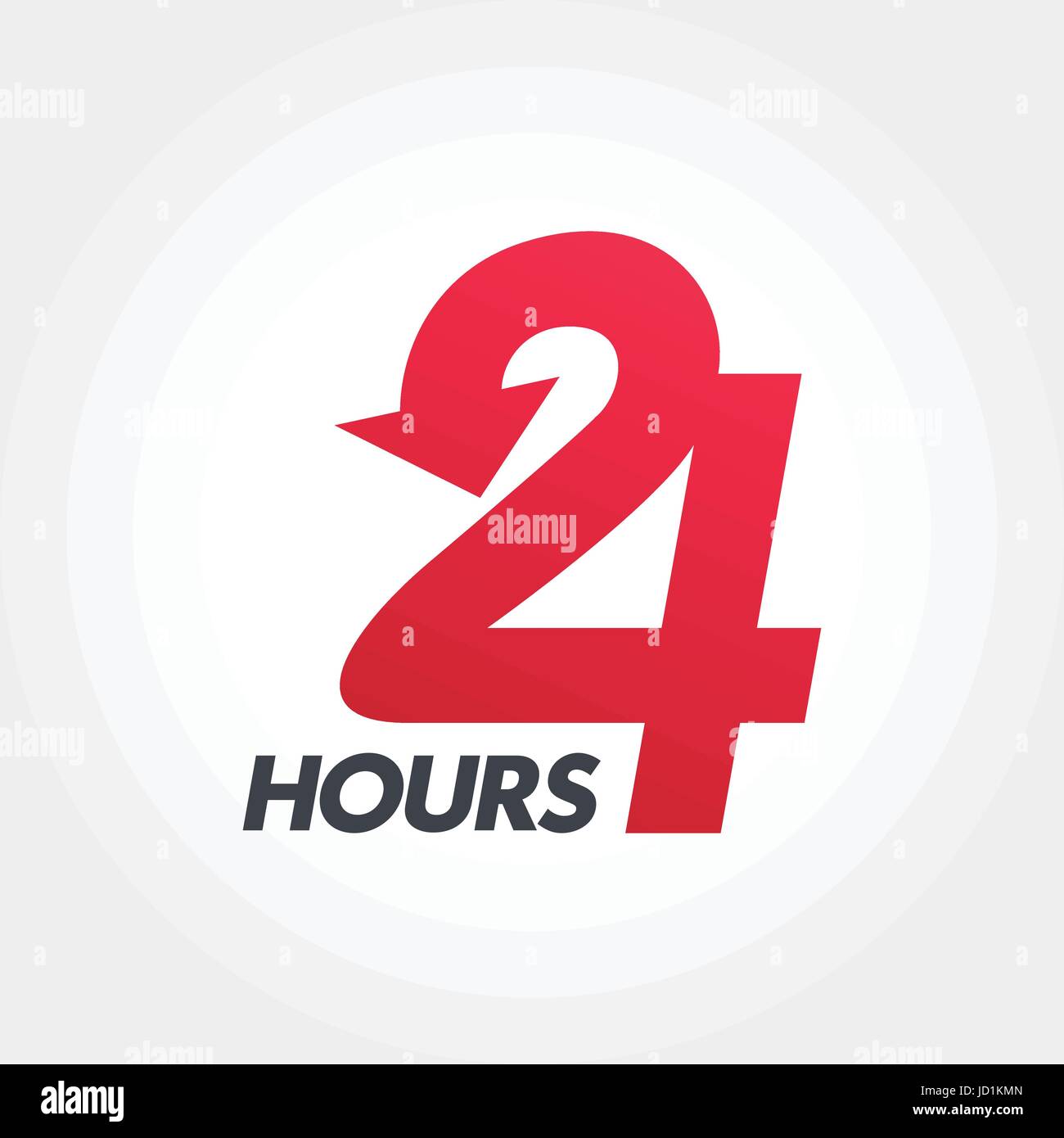 Creative Number 24 on white background design vector illustration Stock ...