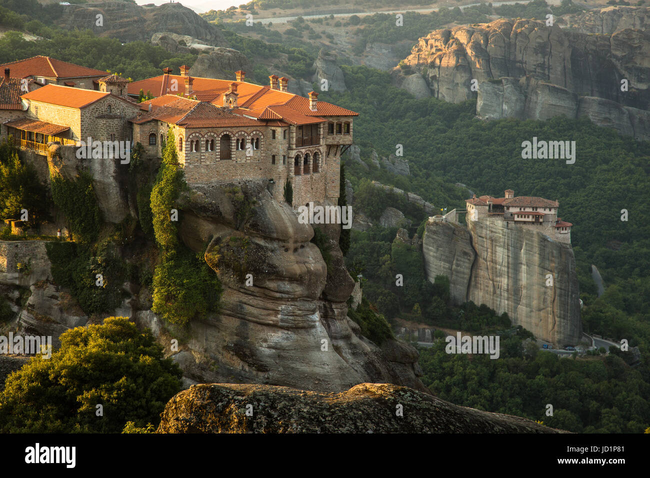 Meteora monasteries. Beautiful morning view on the Holy Monastery of ...